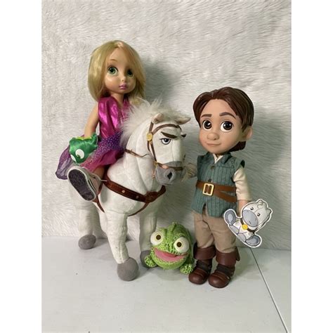 Disney Animator Doll Rapunzel Flynn Tangled Set Pascal And Maximus Shopee Philippines