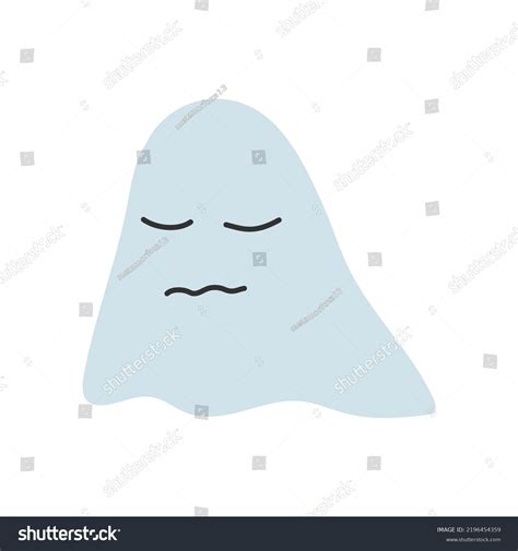 Cute Ghost On White Background Vector Stock Vector Royalty Free