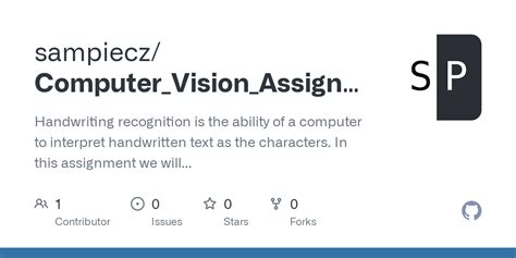 Github Sampiecz Computer Vision Assignment Handwriting Recognition