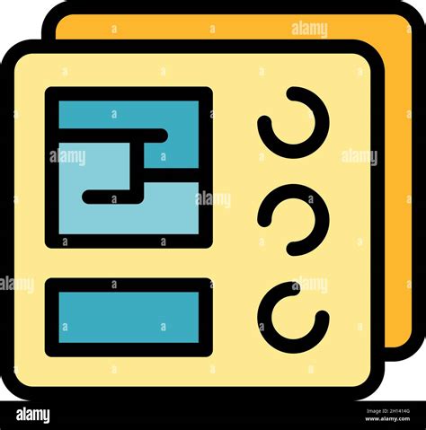 Api Interface Icon Outline Api Interface Vector Icon Color Flat