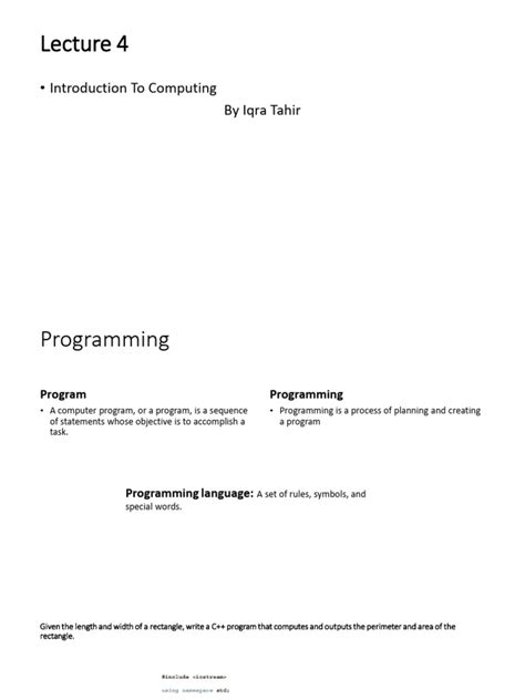 Lecture 4 Pdf C String Computer Science