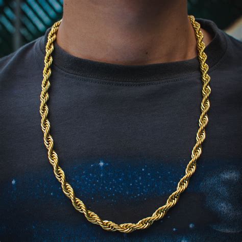 Mens Gold Rope Chain Design At Mary Sprent Blog