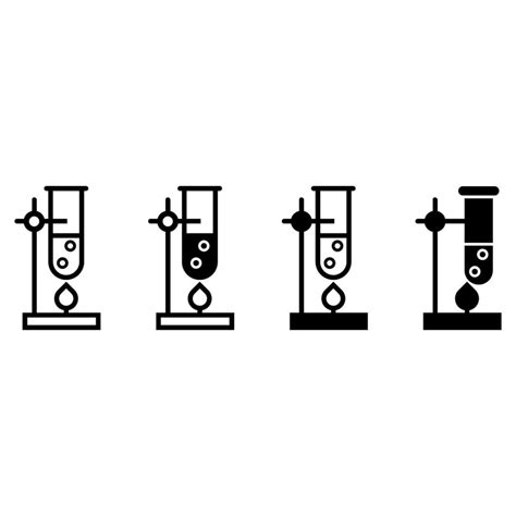 Chemical Lab Icon Set Research Illustration Sign Collection Laboratory And Biotechnology