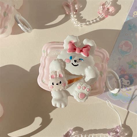 핑크토끼 키링고리세트 에어팟1세대2세대 에어팟프로2세대케이스 에이블리