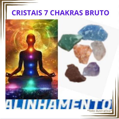 Cristais 7 Sete Chakras Brutoss Pedras 100 Naturais Para Alinhamento