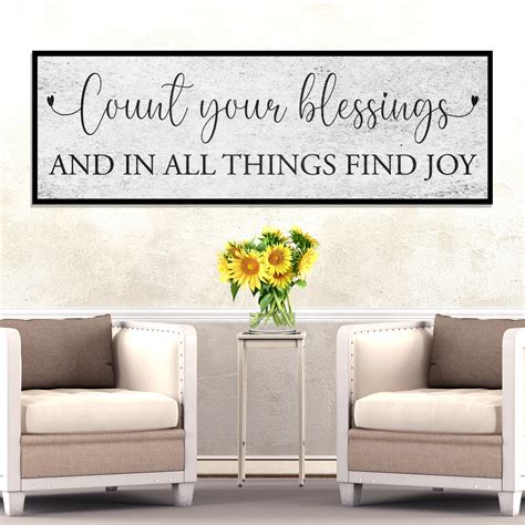 Count Your Blessings Sign Iii Tailored Canvases