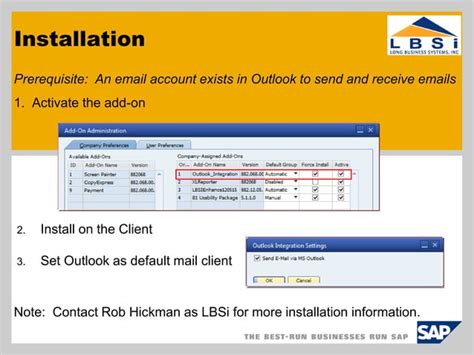 Sap Business One Outlook Integration User Group Presentation June 2012