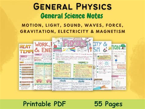 General Physics Aesthetic Notes For High Babe Physics Grade Th Th Babes And Teachers