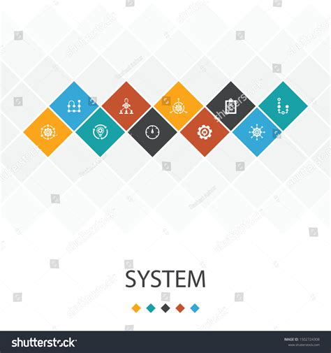 system trendy ui template infographics conceptmanagement vector de