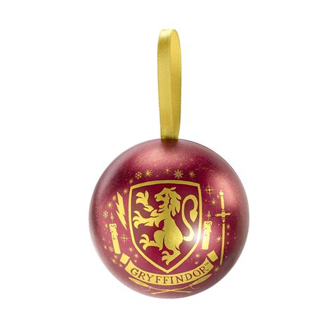 Harry Potter Weihnachtskugel Mit Gryffindor Wappen Kette Elbenwald