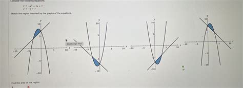 Solved Consider The Following Equations Yx22x7yx7