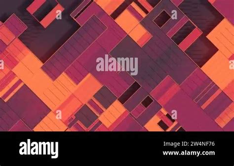 Diagonal Movement Of Flat Rectangular Shapes 3d Rendering Loop