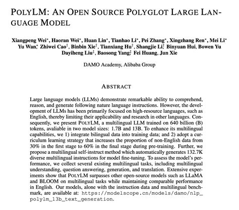 notes on polylm an open source polyglot large language model