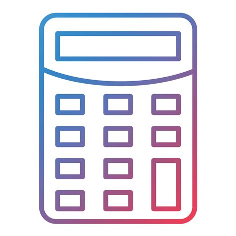 Calculator Line Gradient Icon 18719480 Vector Art At Vecteezy