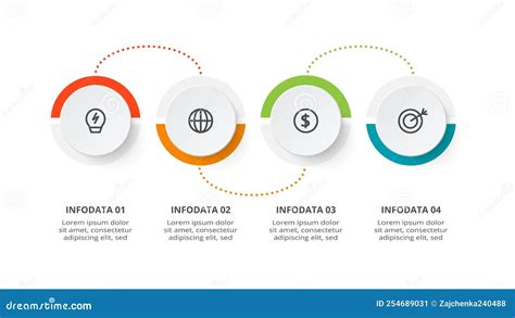 Circle Concept For Infographic With 4 Steps Options Parts Or Processes Business Data