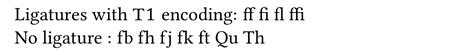 Libertine Pdftex Using Th And Qu Ligatures With T1 Font Encoding