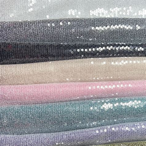 Sheer Sequinned Stretch Lightweight Lurex Knit Fabric Oneyard