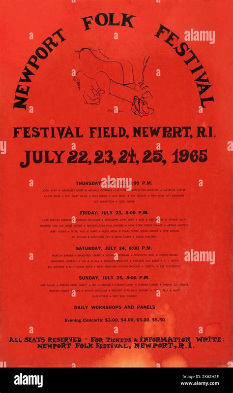 Bob Dylan Goes Electric 1965 Newport Folk Festival Concert Poster