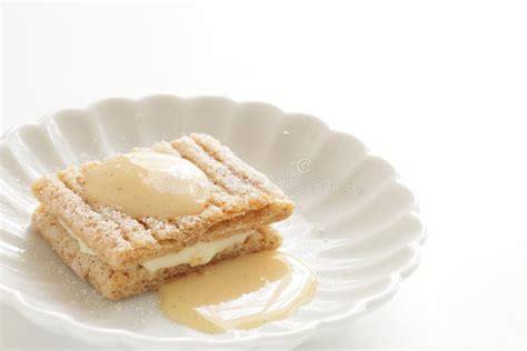 Cookie Croustillant Et Condenser Le Lait Image Stock Image Du