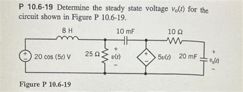 Solved P 10 6 19 Determine The Steady State Voltage V0 T Chegg
