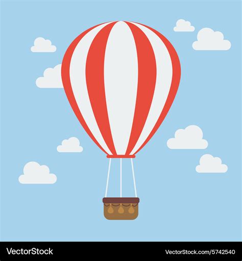 Hot Air Balloon Royalty Free Vector Image Vectorstock