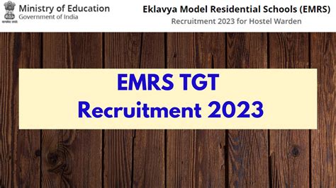 Emrs Tgt Recruitment 2023 Notification Out [5660 Posts] Direct Apply