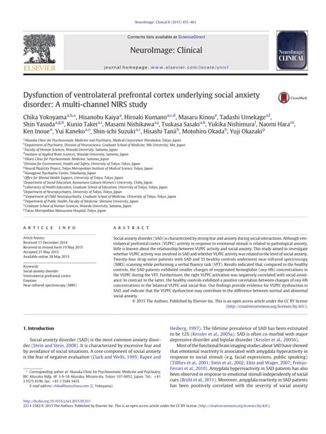Pdf Dysfunction Of Ventrolateral Prefrontal Cortex Underlying Social