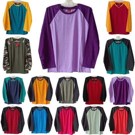 Jual Kaos Oblong Reglan Polos Pria Wanita Mikro Lengan Panjang Ukuran M L Xl Xxl Shopee Indonesia