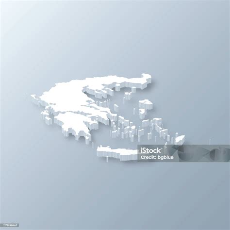 希臘灰色背景的3d地圖向量圖形及更多地圖圖片 地圖 希臘 南歐 立體 Istock