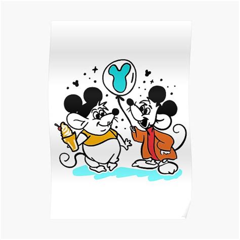 Jaq And Gus Cinderella Jaq And Gus Poster For Sale By SamaulMani Redbubble