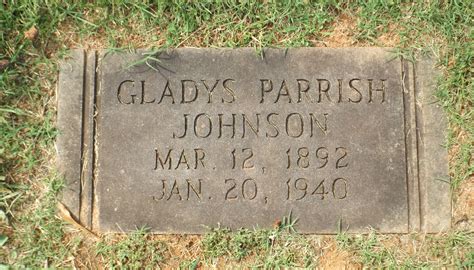 Gladys Parrish Johnson 1892 1940 Mémorial Find A Grave