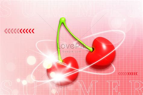夏日櫻桃背景圖片素材，夏天 背景 色彩高清背景桌布圖案免費下載 Lovepik