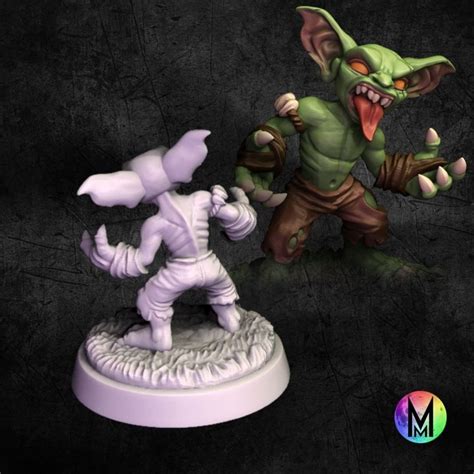 3d Printable Frenzied Goblins Group Of 5 Goblins With Claws Sword