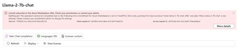 Getting Error While Deploying Llama 2 7b Chat Microsoft Qanda