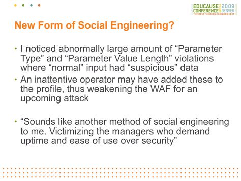 2009 Securing Applications With Web Application Firewalls And Vulnerability Assessments Ppt