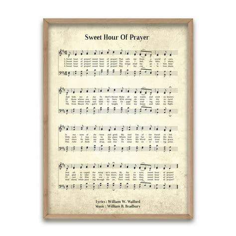 Sweet Hour Of Prayer Unframed Hymn Wall Art Print