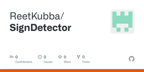 GitHub ReetKubba SignDetector