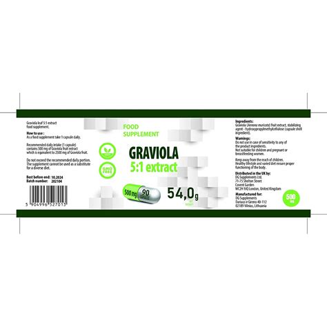 Hepatica Graviola Fruit Extract 500mg 90 Vegan Capsule EMAG Ro