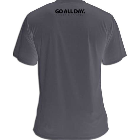 Dry Fit Mens Tee Slate Grey Performance Go All Day® Athletic Apparel