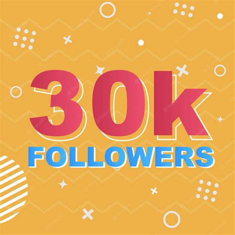 Premium Vector 30k Followers Card Celebration Vector 30000 Followers