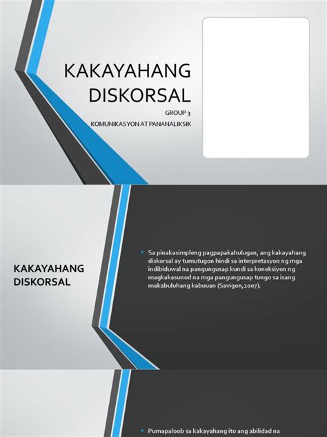 Kakayahang Diskorsal Pdf