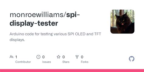 GitHub Monroewilliams Spi Display Tester Arduino Code For Testing Various SPI OLED And TFT