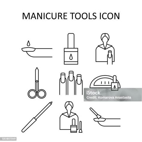 매니큐어 아이콘벡터 일러스트레이션 매니큐어 가위 파일 매니큐어 램프 매니큐어 화장품에 대한 스톡 벡터 아트 및 기타 이미지 매니큐어 화장품 일러스트레이션 0명