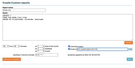 menu reports create report [technical documentation]