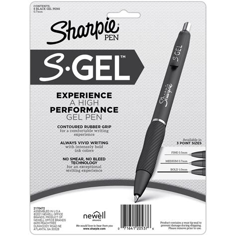 Sharpie Pluma De Gel S Gel Mediano Pen Point 0 7 Mm Tamaño Punto De