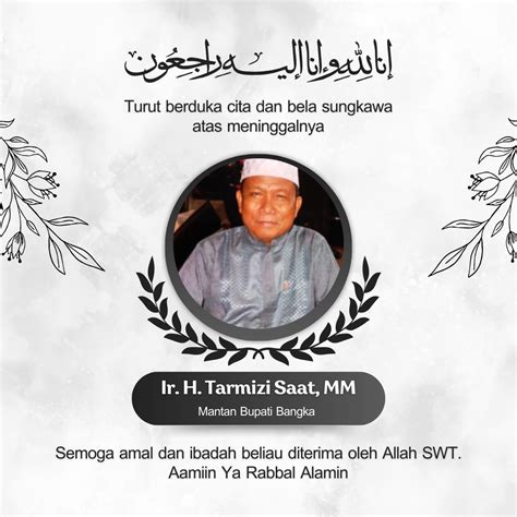 Innalillahi Wainnailaihi Rojiun Bupati Bangka 2013 2018 Meninggal