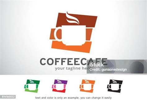 Kopi Cafe Simbol Template Desain Vektor Lambang Konsep Desain Simbol