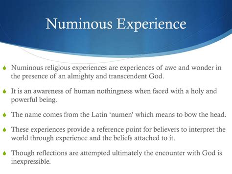 Ppt Numinous Experience Powerpoint Presentation Free Download Id