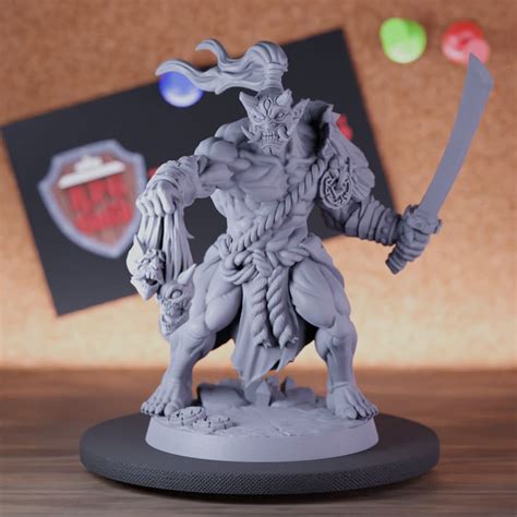 Oni Daemon Nightmare Miniature Fiend Monster Dungeons And Dragons Mini