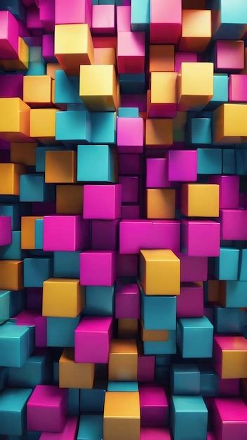 Premium Ai Image Rectangular Cubes Abstract Bacgkround 3d